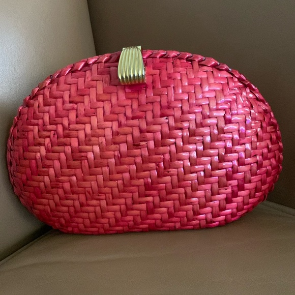 Vanessa | Bags | Vintage Vanessa Hot Pink Straw Cross Body Bag Woven ...